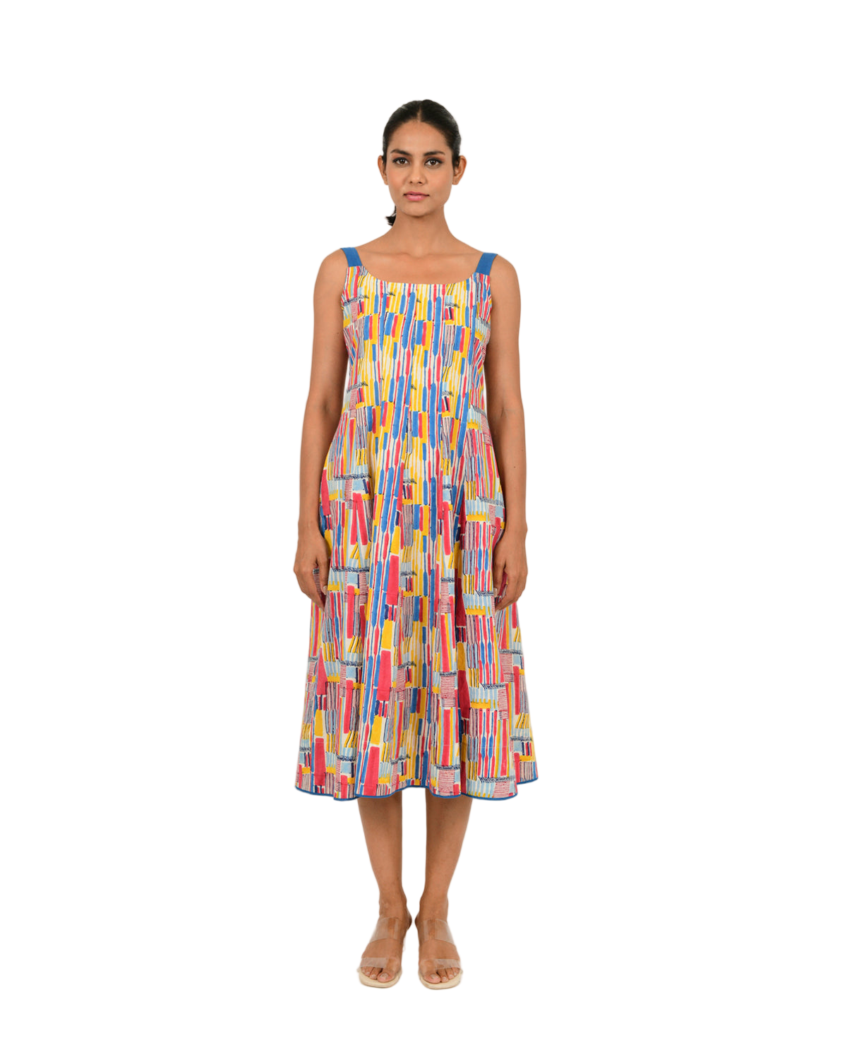 Scribble Multi Doll Linen Dress – Rias Jaipur